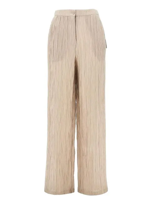 Emporio Armani Crepe Trousers - Beige