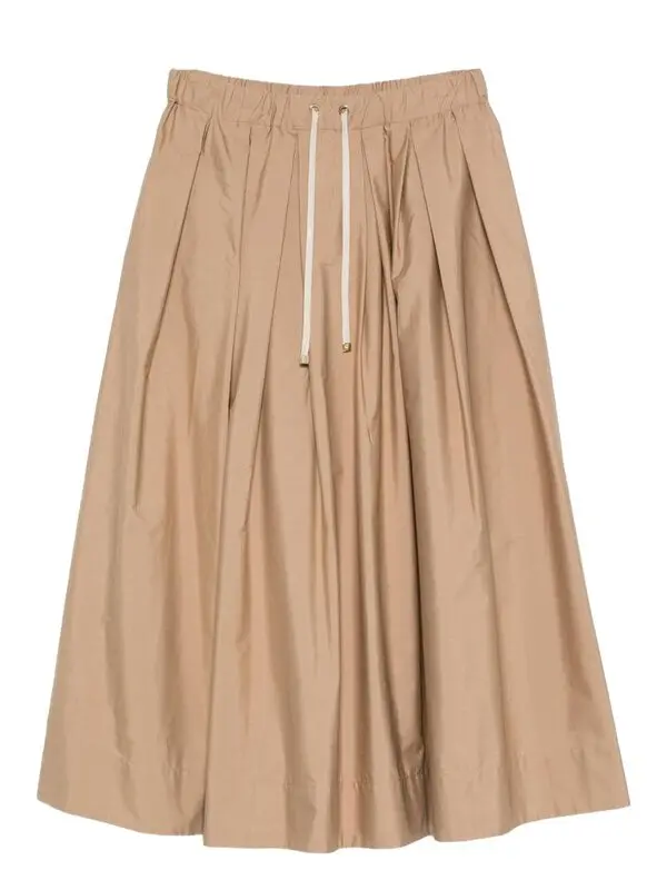 Max Mara Cotton Midi Skirt - Beige