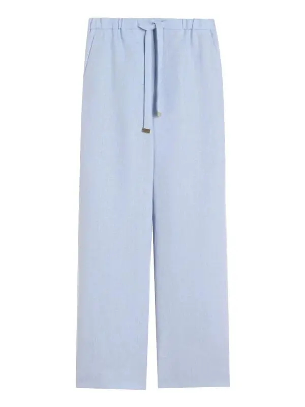 Max Mara Linen Trousers - Sky Blue