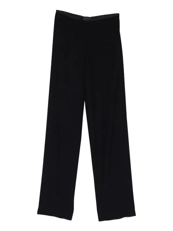 Emporio Armani Cady Straight-leg Trousers - Blue