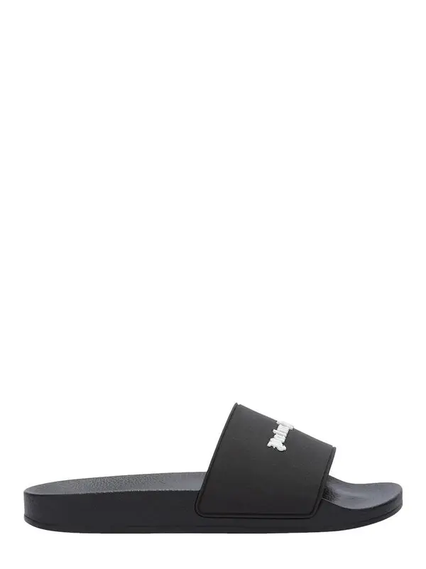 Palm Angels Classic Logo Pool Sliders - Black