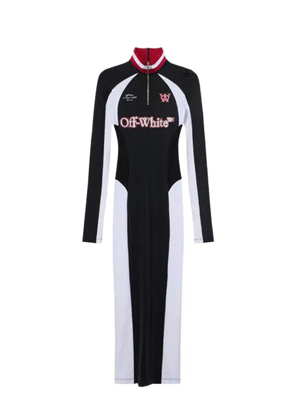 Off-White Tech Jersey Midi Dress - Black