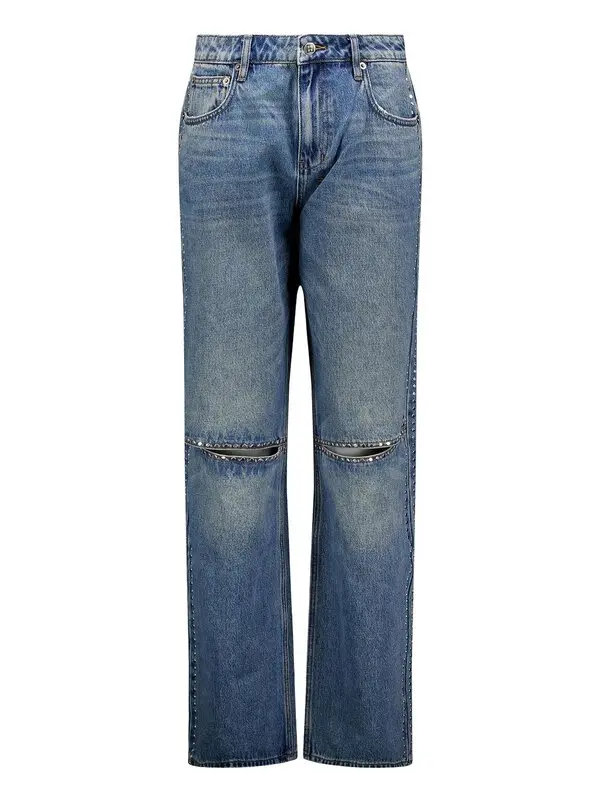 Ksubi Low Rider Texas Studded Denim - Blue