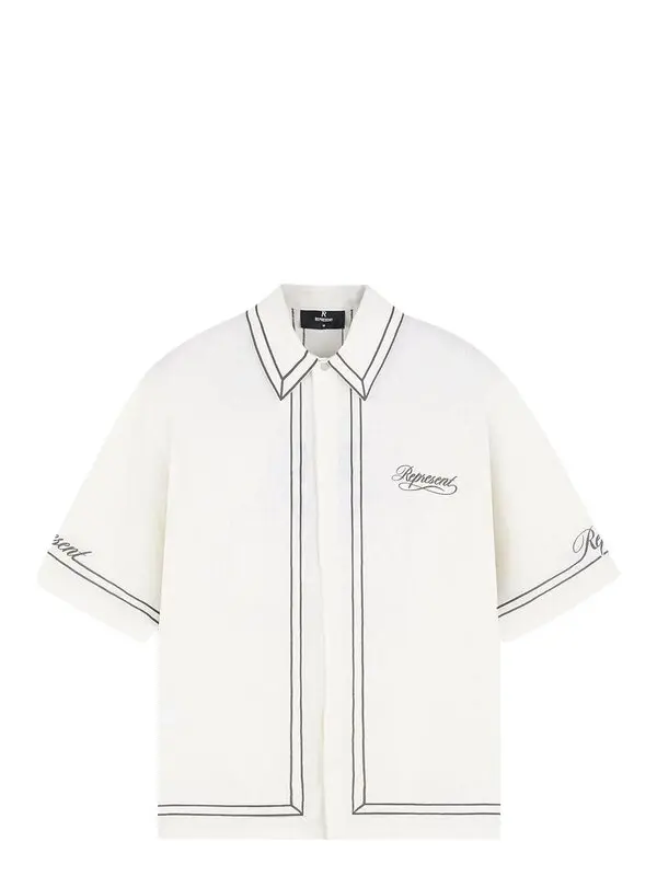 REPRESENT Border Shirt - White