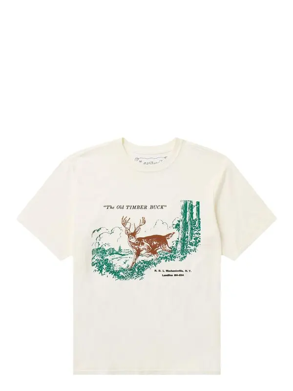 ONE OF THESE DAYS Old Timber Buck T-shirt - White