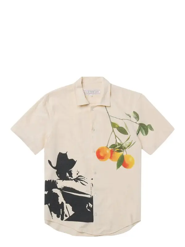 ONE OF THESE DAYS Angel Of The Field Camp Shirt - White