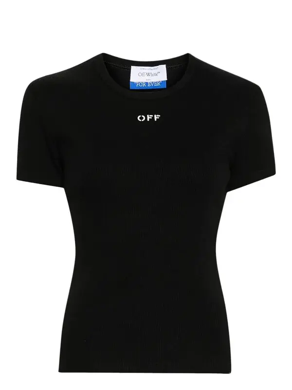 Off-White Off Stamp Rib Basic Tee - Black