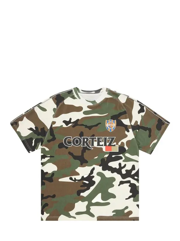 CORTEIZ Giapponese Cotton Jersey 'woodland Camo - Brown