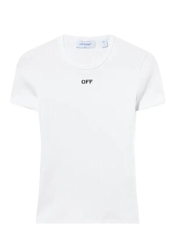 Off-White Off Stamp Rib Basic Tee - White