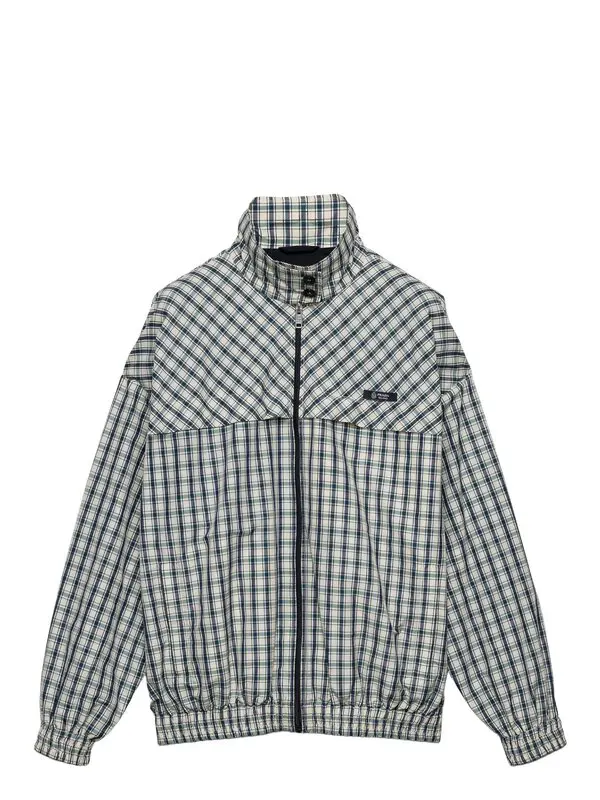 Prada Checked Chambray Blouson Jacket - Neutral