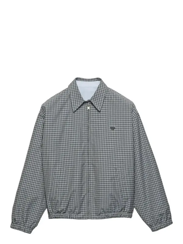 Prada Checked Poplin Jacket - Grey