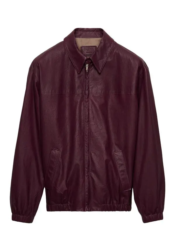 Prada Nappa Leather Jacket - Purple