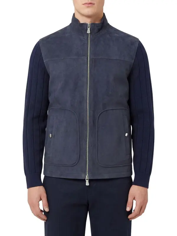 Eleventy Zip Up Jacket - Blue