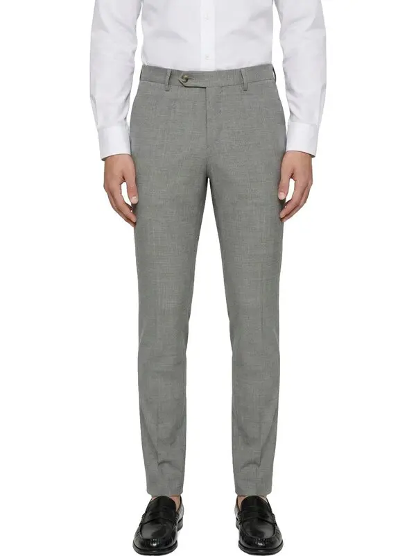 PT TORINO Wool Blend Tailored Trousers - Grey