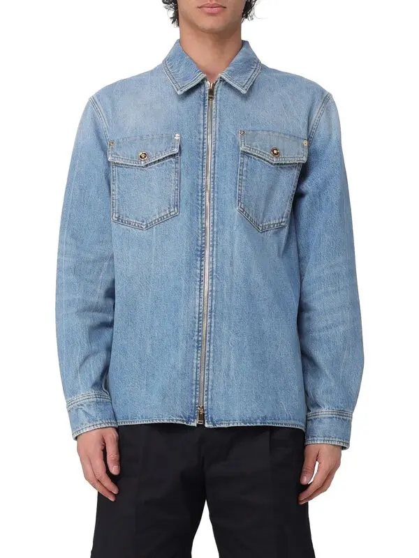 Versace Casual Cotton Denim Shirt - Blue