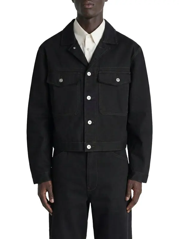 LEMAIRE Cotton Denim Jacket - Black