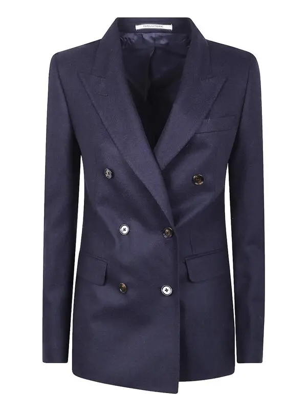 Tagliatore Double Breasted Jacket - Blue