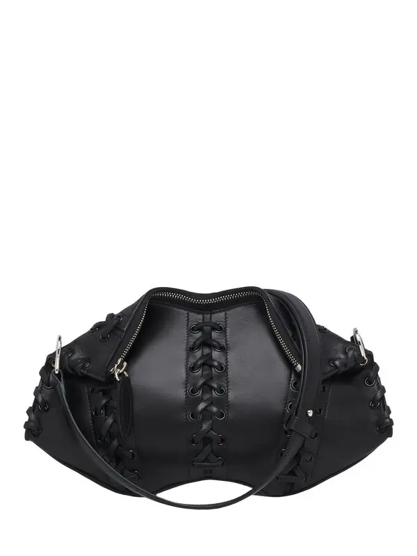 Alexander McQueen Leather Manta Pouch - Black