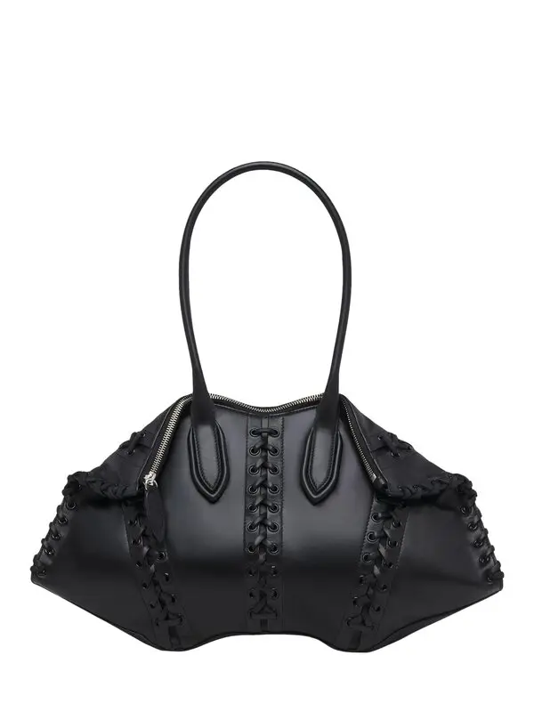 Alexander McQueen Leather Manta Top-handle Bag - Black