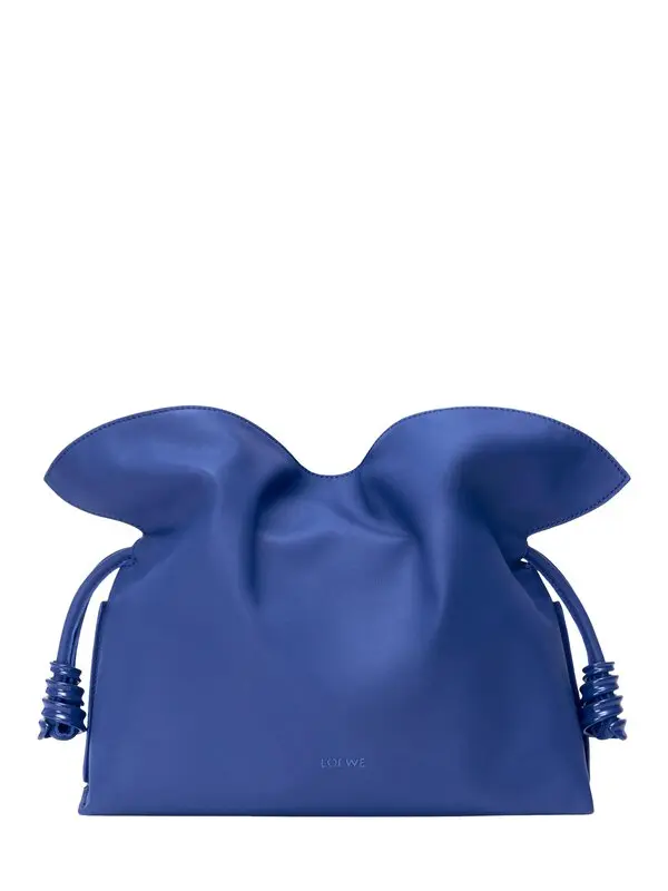 Loewe Medium Leather Flamenco Purse - Blue