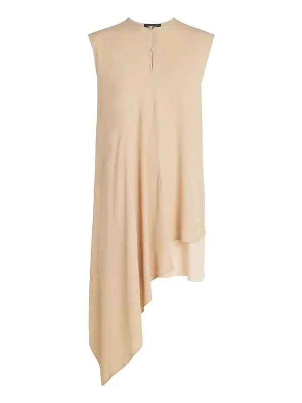 Fabiana Filippi Crêpe De Chine Asymmetric Top - Beige