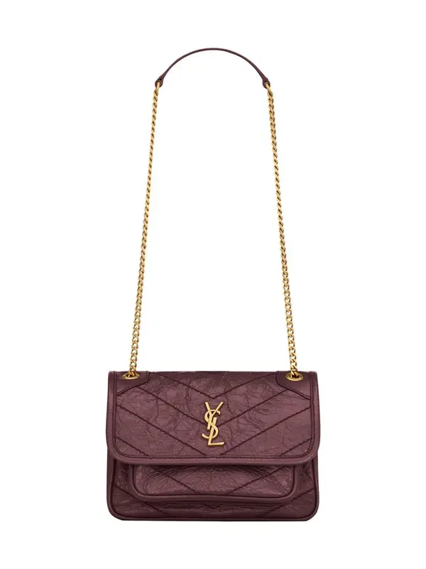 Saint Laurent Mini Niki Shoulder Bag - Burgundy