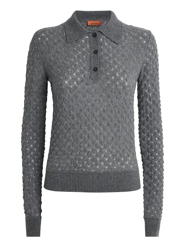 Missoni Cashmere Polo Sweater - Grey