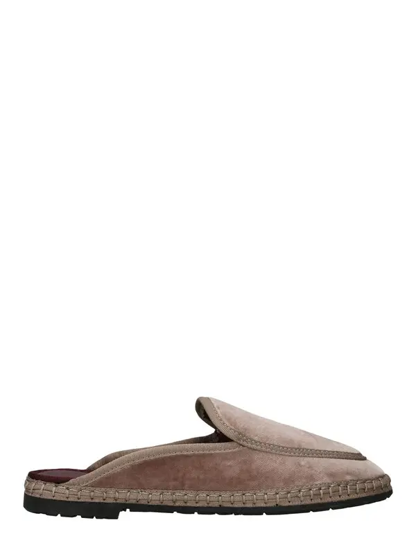 FLABELUS Bruna Velvet Slippers - Brown