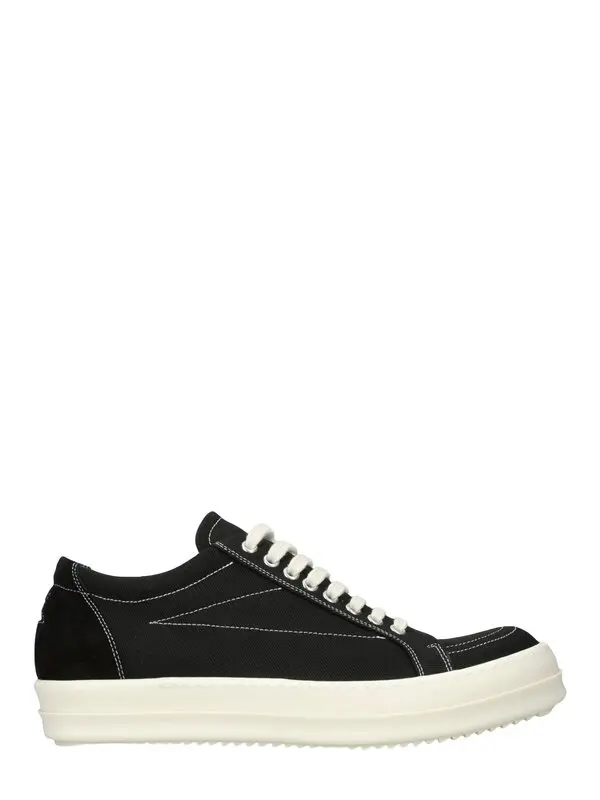 Rick Owens Canvas Vintage Low-top Sneakers - Black
