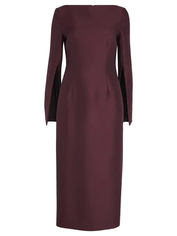 Adam Lippes Talitha Midi Dress - Burgundy