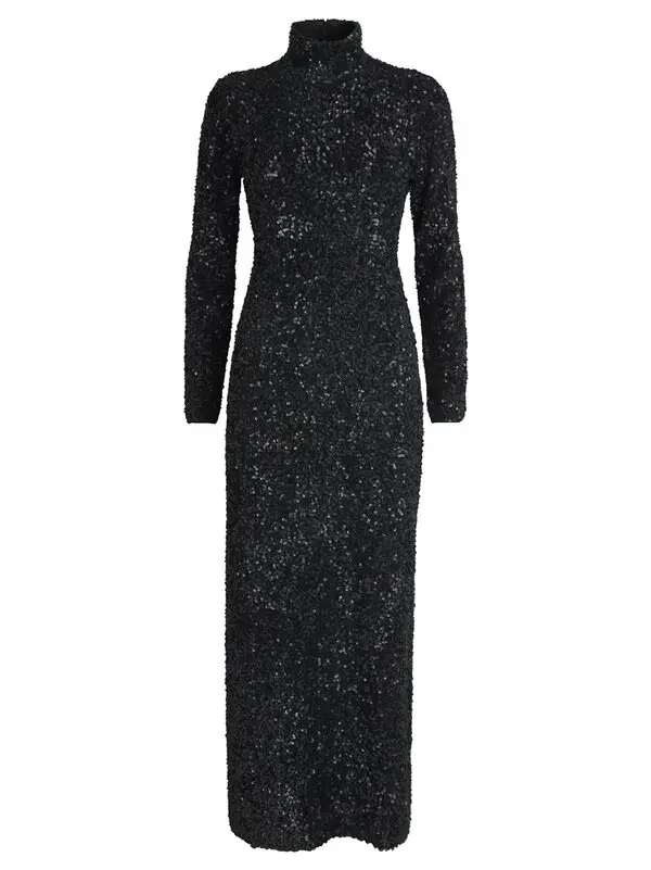 Adam Lippes Sequinned Samadhi Midi Dress - Black