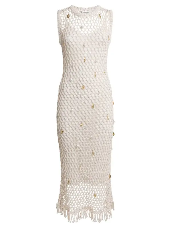 Simkhai Knitted Charm Coralia Midi Dress - Ivory