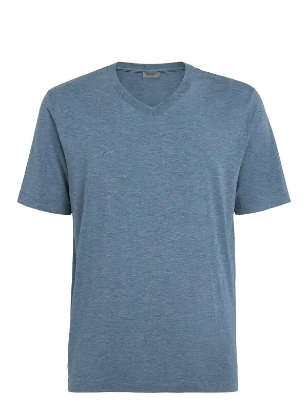 Hanro V-neck Casuals T-shirt - Blue