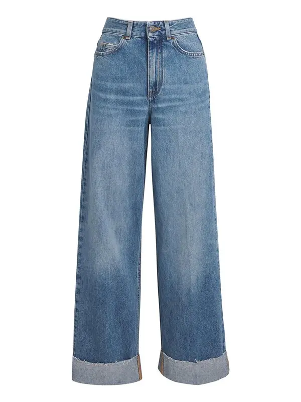 ME+EM Ankle Grazer Straight Jeans - Blue
