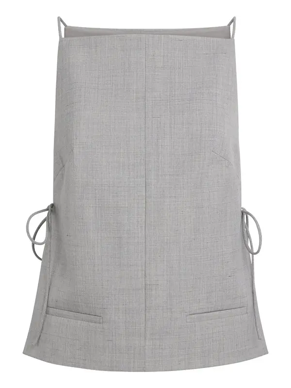 ST. AGNI Square Side-tie Cami Top - Grey