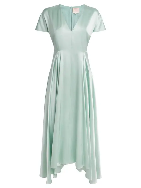 ROKSANDA Silk Satin Noma Midi Dress - Green