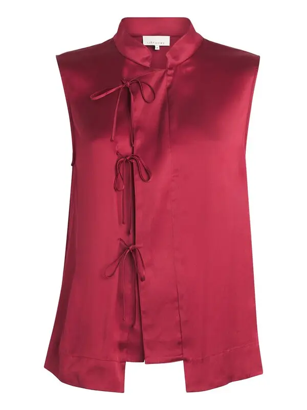 LIBEROWE Satin Florence Top - Burgundy