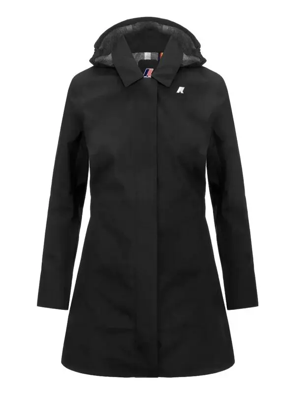 K-WAY Bonded Hooded Coat - Black