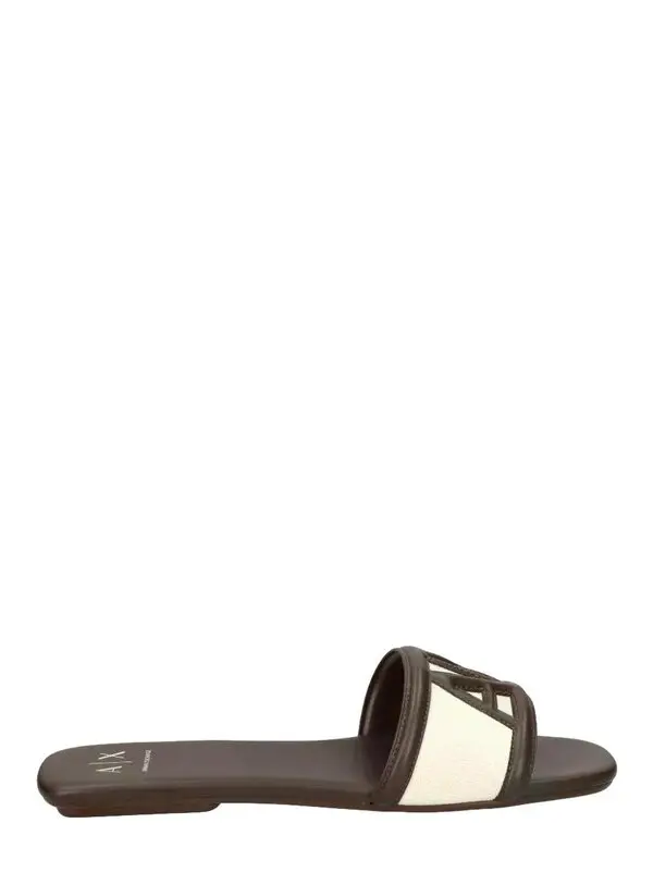 Armani Exchange Logo-detail Sandals - Brown