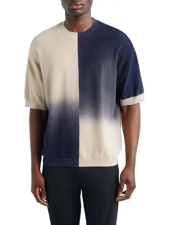 Emporio Armani Ombré Sweater T-shirt - Solid Blue Navy