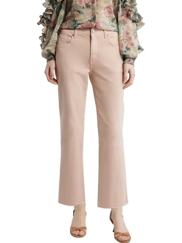 Kobi Halperin Mika High-waist Raw Hem Pants - Ash Rose