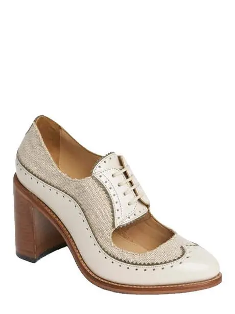 THE OFFICE OF US Mrs. Bianca Wingtip Pump - Ecru