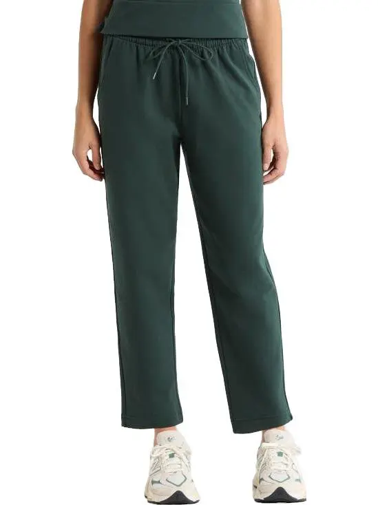 Zella Tempo Terry Ankle Pants - Green Timber