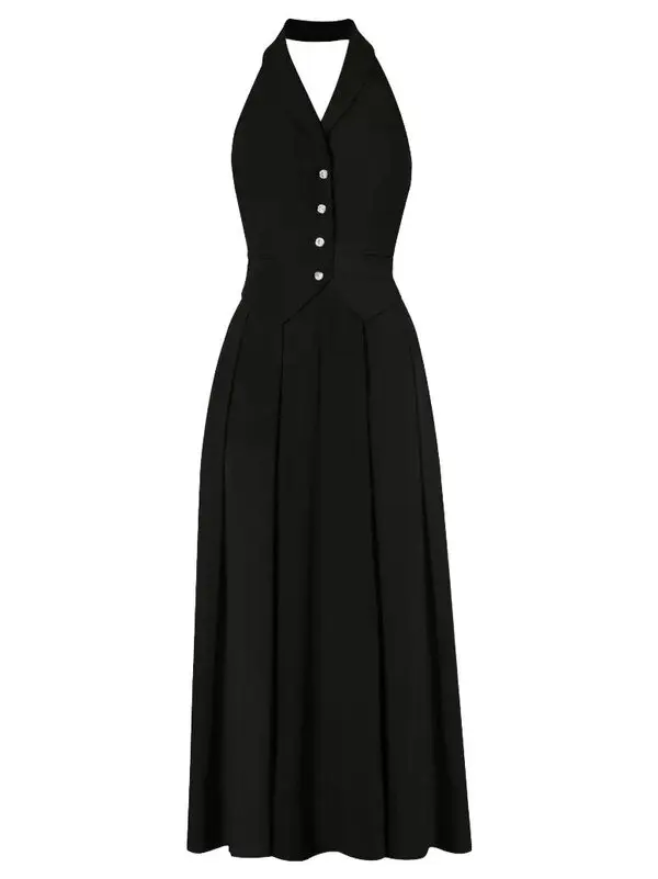 TEMPERLEY LONDON Elodie Halter Dress - Black