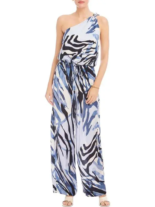 Fifteen Twenty Vanita Abstract One-shoulder Top - Print