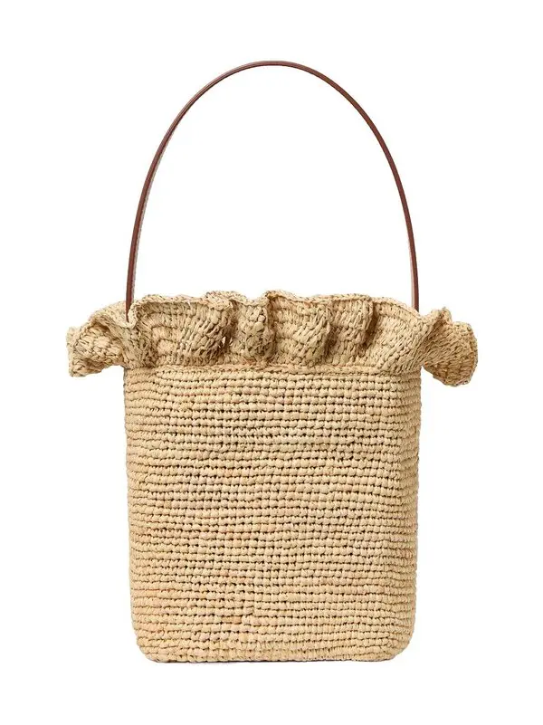 LOEFFLER RANDALL Laith Raffia Bucket Bag - Natural