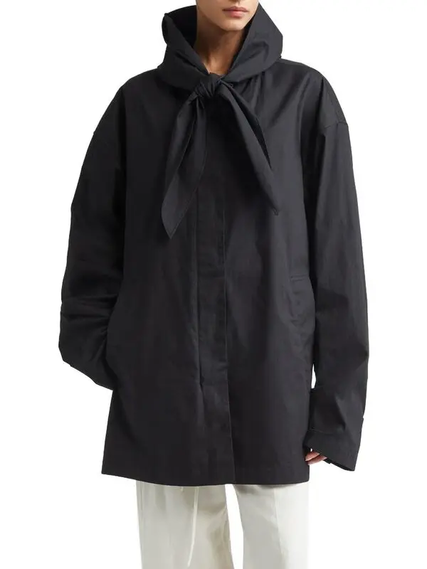 TOTEME Technical Cotton Scarf Jacket - Black