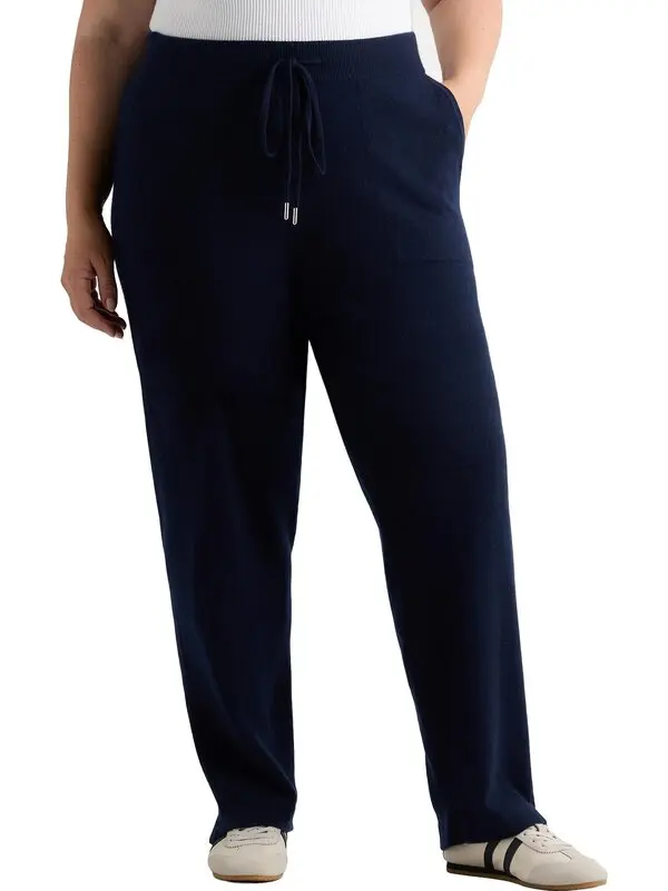 Quince Mongolian Cashmere Straight Leg Pants - True Navy