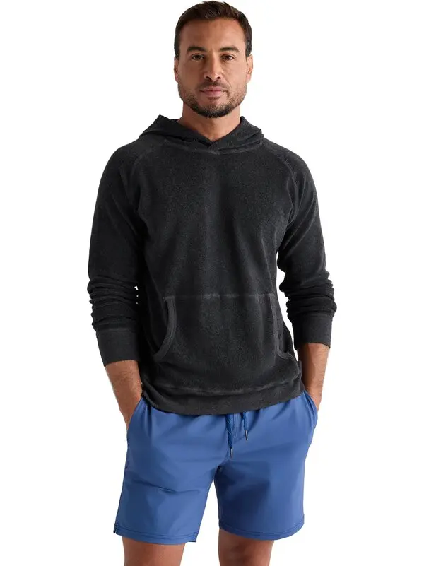 Quince Terry Towel Pullover Hoodie - Charcoal