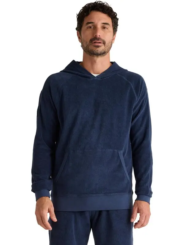 Quince Terry Towel Pullover Hoodie - Deep Navy